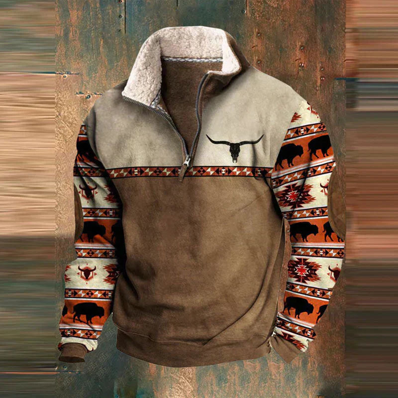 Pull Polaire Homme | Zip Quart Élégant – Tendance Montreal